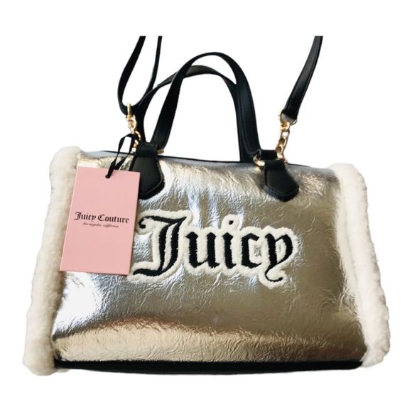Juicy Couture | Bags | Juicy Couture Shear Genius Barrel Satchel Top ...